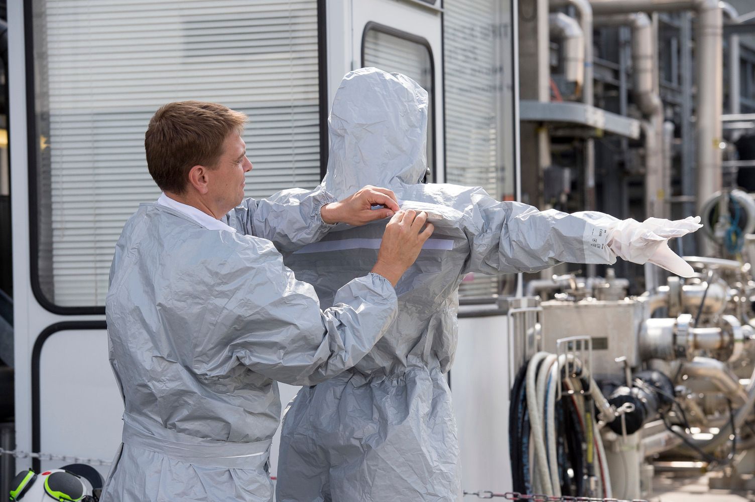 Tychem® 6000 F FaceSeal coverall from DuPont protects pharmaceutical ...